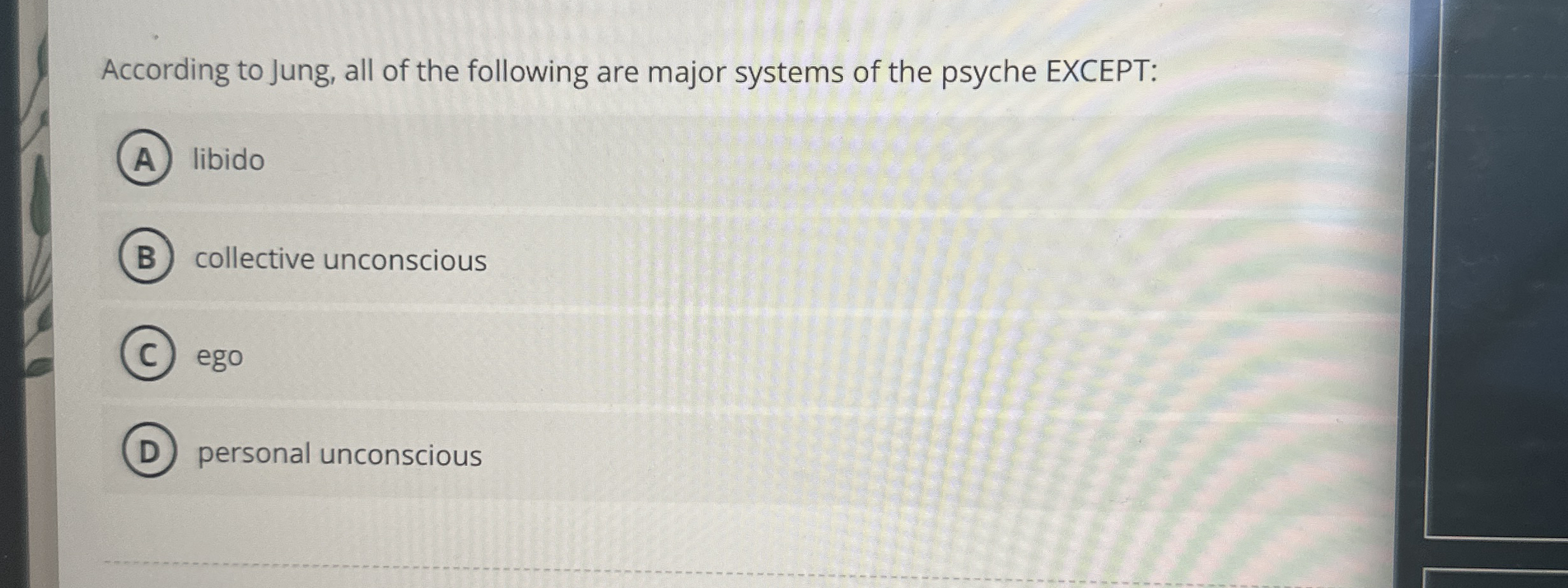 Solved According to Jung, all of the following are major | Chegg.com