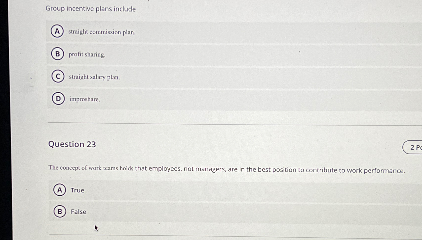 Solved Group incentive plans includestraight commission | Chegg.com