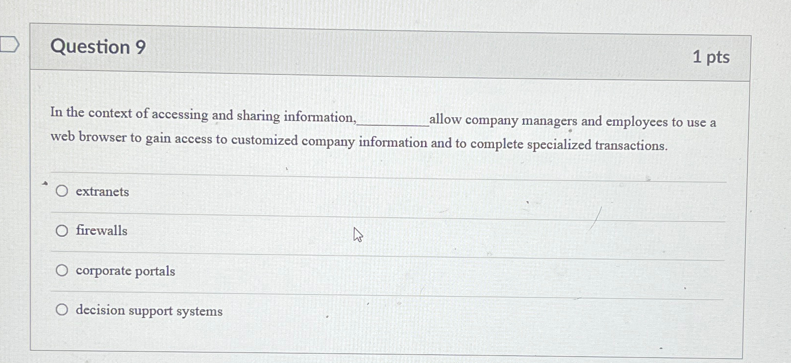 Solved Question 91ptsIn the context of accessing and sharing | Chegg.com