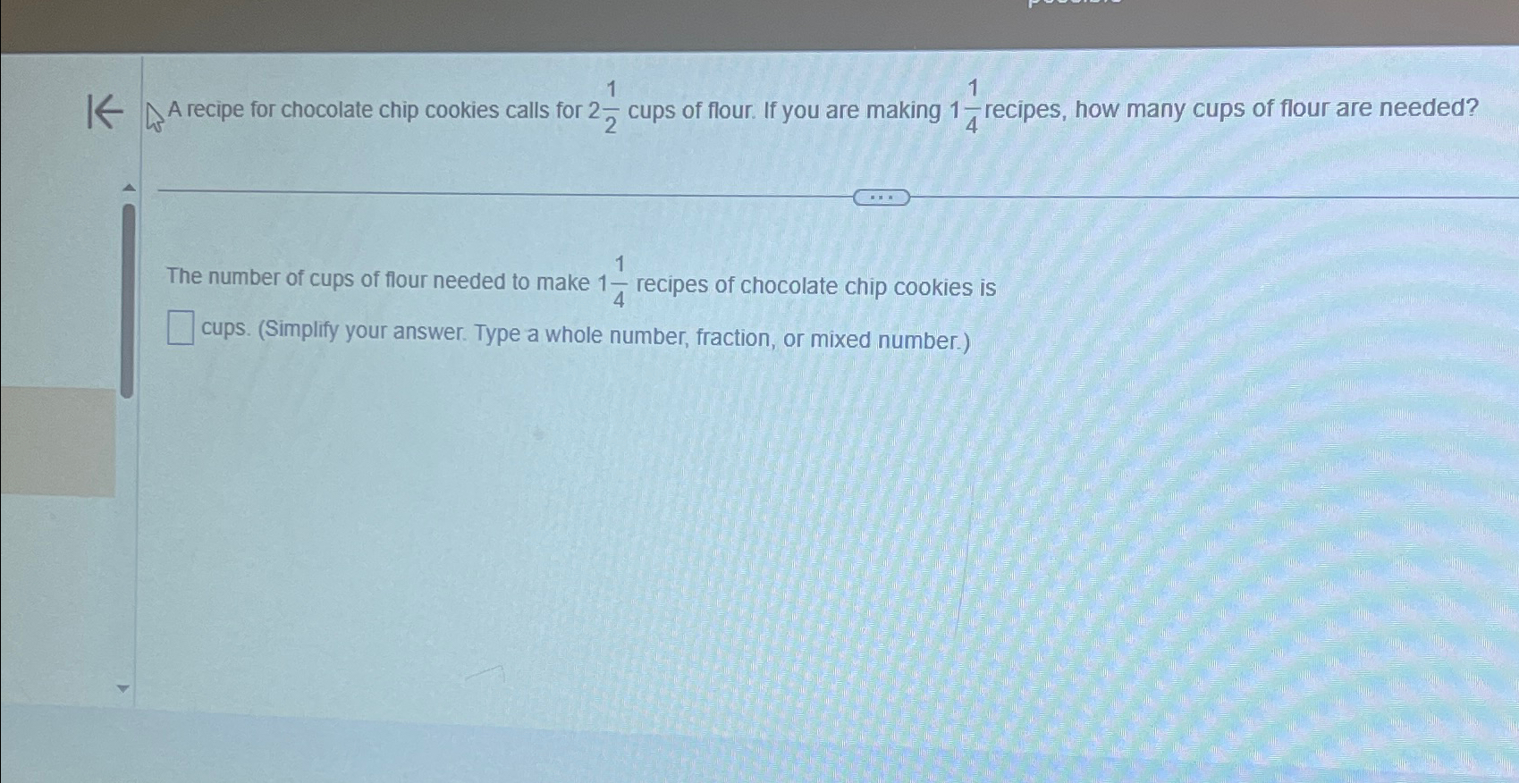 Solved Klarr A recipe for chocolate chip cookies calls for | Chegg.com