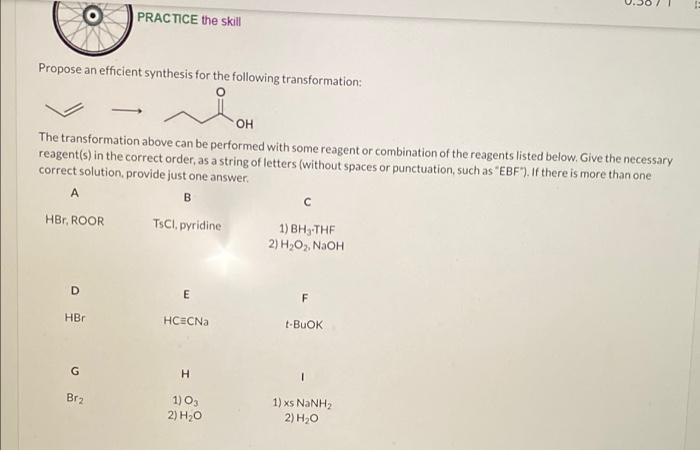 Solved PRACTICE the skill Propose an efficient synthesis for | Chegg.com