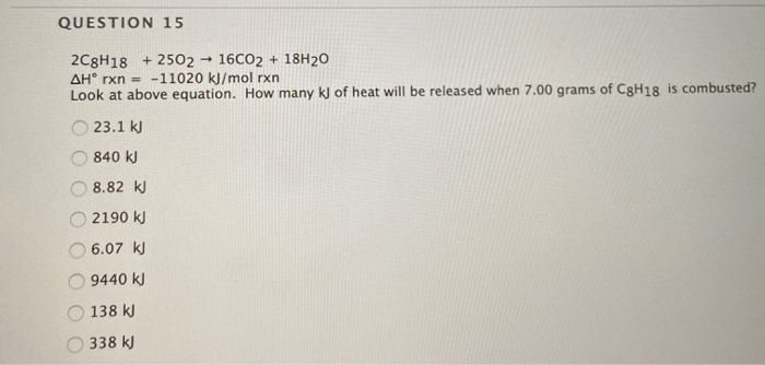 Solved QUESTION 14 Refer to this equation: 2Al(s) + Fe2O3( | Chegg.com