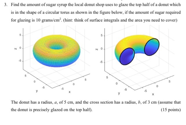 Solved 3. Find the amount of sugar syrup the local donut | Chegg.com
