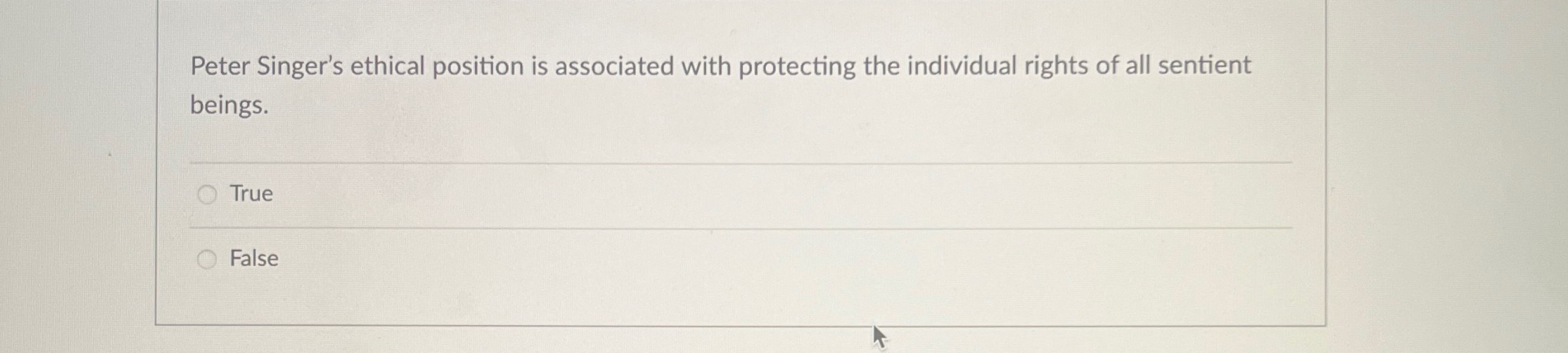 Solved Peter Singer's ethical position is associated with | Chegg.com