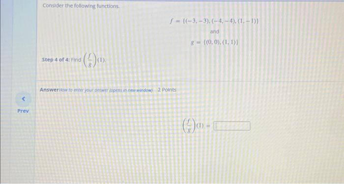 Solved Consider the following functions | Chegg.com