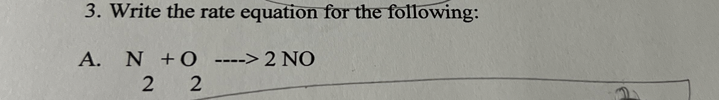 Solved Write the rate equation for the following:A. | Chegg.com