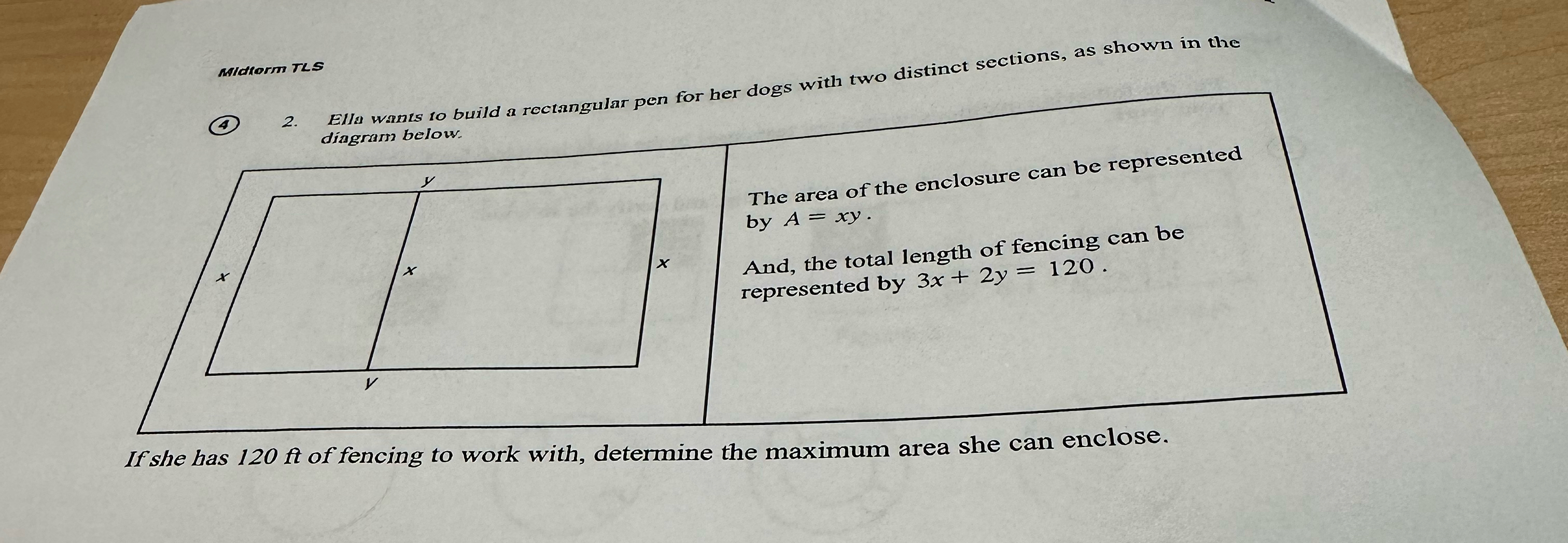 Solved Ella wants 10 ﻿build a rectangular pen for her dogs | Chegg.com