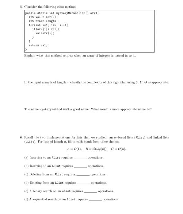 Solved 4. For each of the following, determine the | Chegg.com
