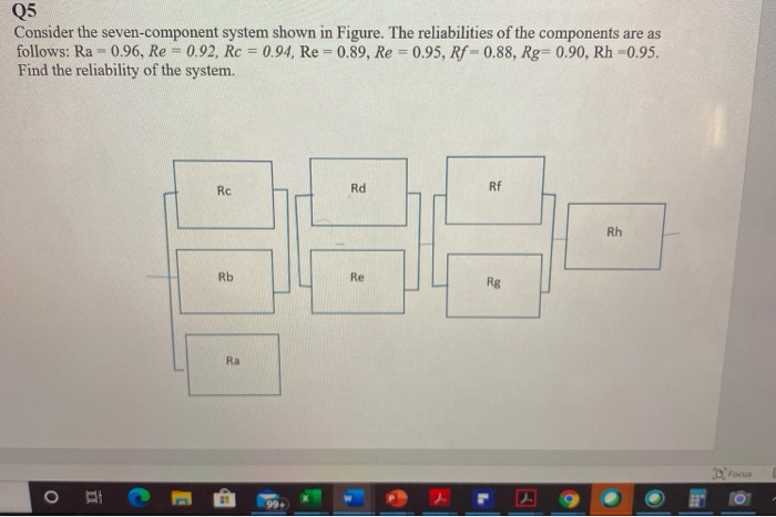 Solved Q5 Consider the seven-component system shown in | Chegg.com