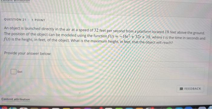 Solved An object is launched directly in the air at a speed | Chegg.com