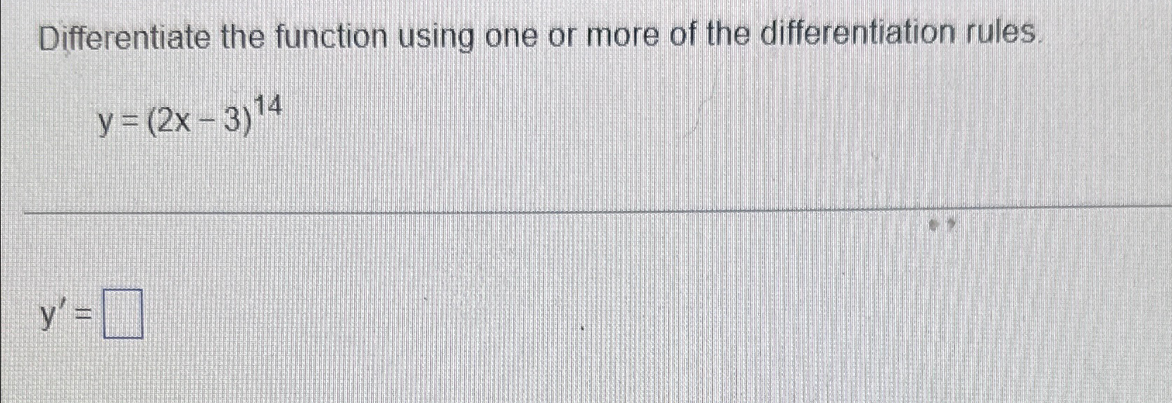 Solved Differentiate the function using one or more of the | Chegg.com