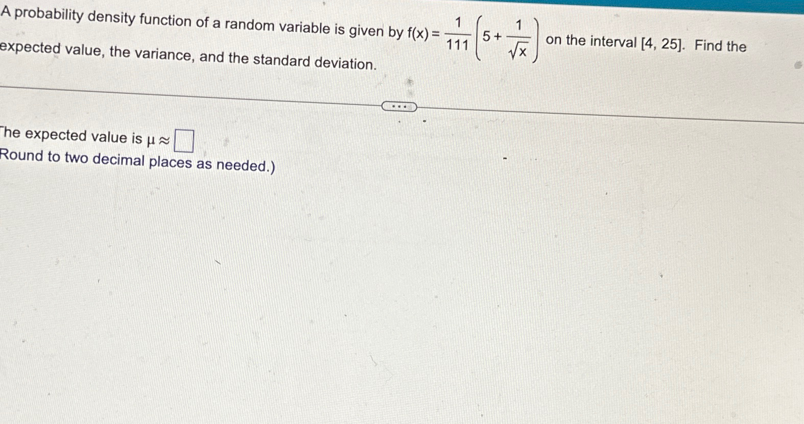 Solved A probability density function of a random variable | Chegg.com