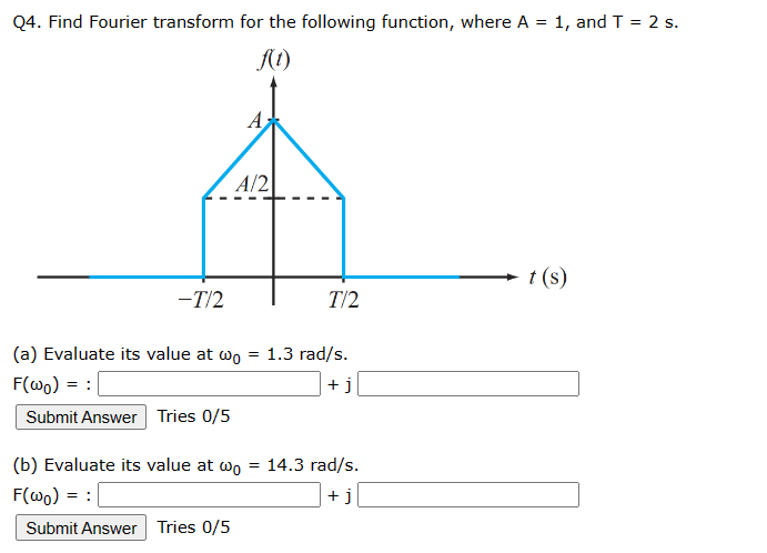 Solved Q4 find Fourier Transform For The Following