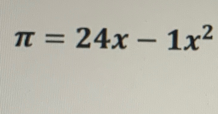 Solved π=24x-1x2 ﻿Solve using first and second order | Chegg.com