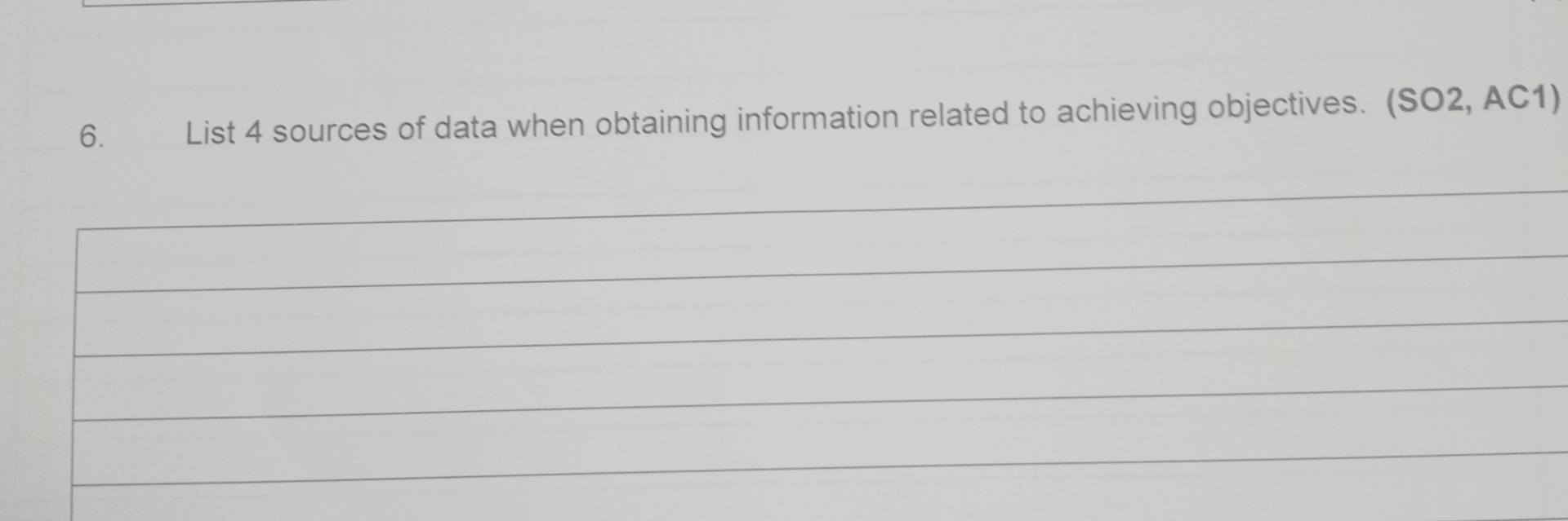 Solved List 4 ﻿sources of data when obtaining information | Chegg.com