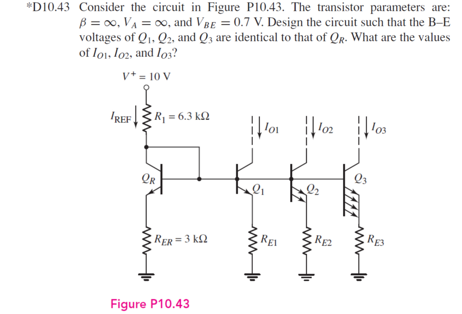 Solved *D10.43 ﻿Consider the circuit in Figure P10.43. ﻿The | Chegg.com
