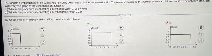 Solved The random-number generator on calculators randomly | Chegg.com