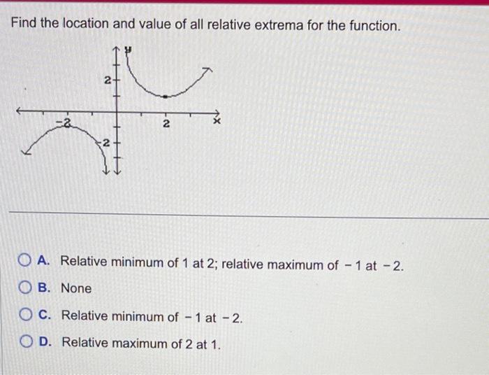 Solved Find the location and value of all relative extrema | Chegg.com