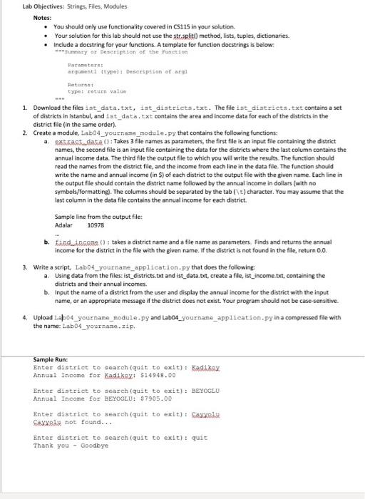 Solved Lab Objectives Strings Files Modules Notes You