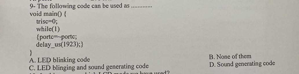 Solved Solve this question Embedded system in a programming | Chegg.com
