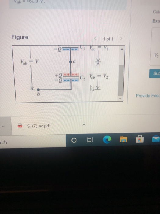 Solved In (Figure 1), let C1 = 3.30 pF, C2 = 5.00 pF, and | Chegg.com