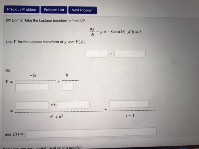 Solved Previous Problem Problem List Next Problem (32 | Chegg.com