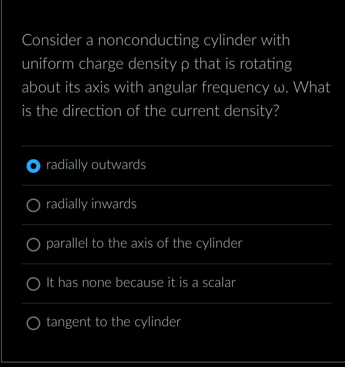 Solved Consider a nonconducting cylinder with uniform charge | Chegg.com