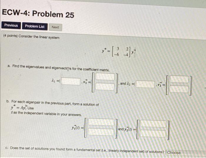 Solved ECW-4: Problem 25 Previous Problem List Next (4 | Chegg.com