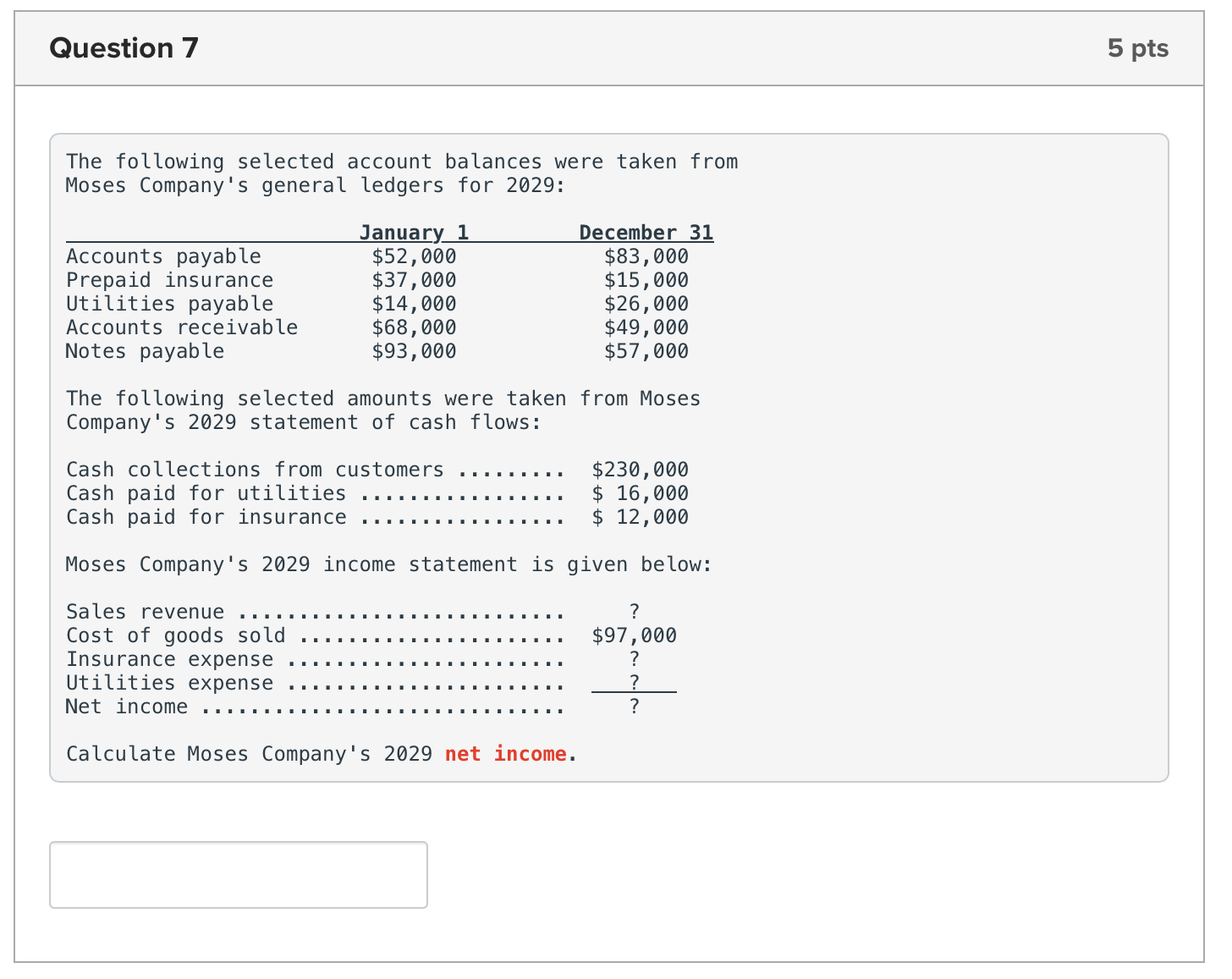 Solved Question 7The following selected account balances | Chegg.com
