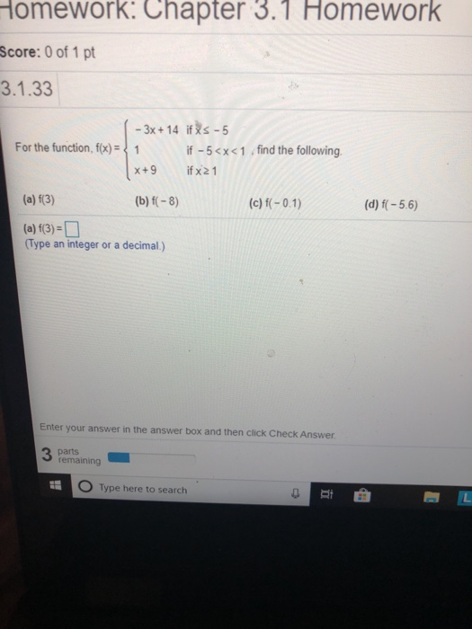 Solved Homework Chapter 3 1 Homework Score 0 Of 1 Pt