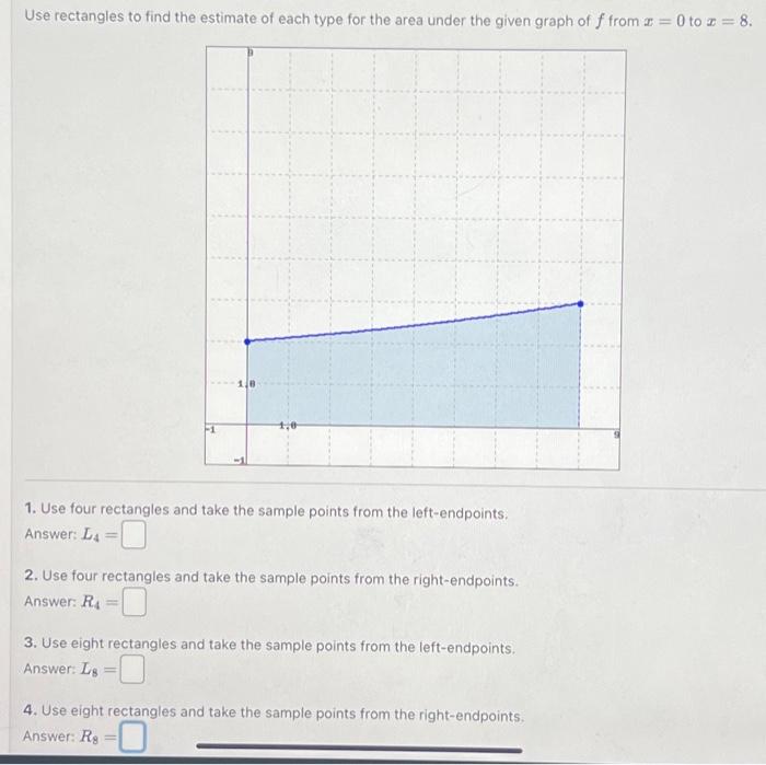 Solved Use rectangles to find the estimate of each type for | Chegg.com