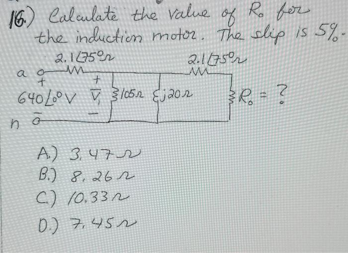 Solved 16.) Calculate the value of R0 for the induction | Chegg.com