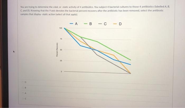 Solved You are trying to determine the cidal , or-static | Chegg.com