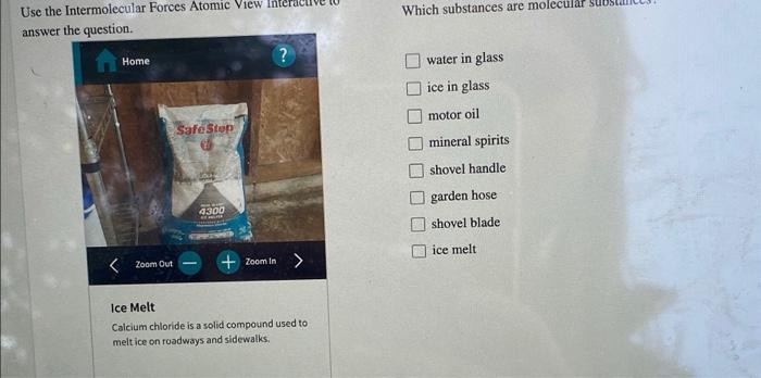 Classify each substance based on the predominant | Chegg.com