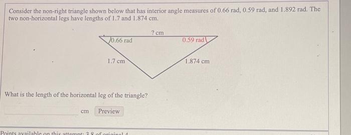 Solved Consider the non-right triangle shown below that has | Chegg.com