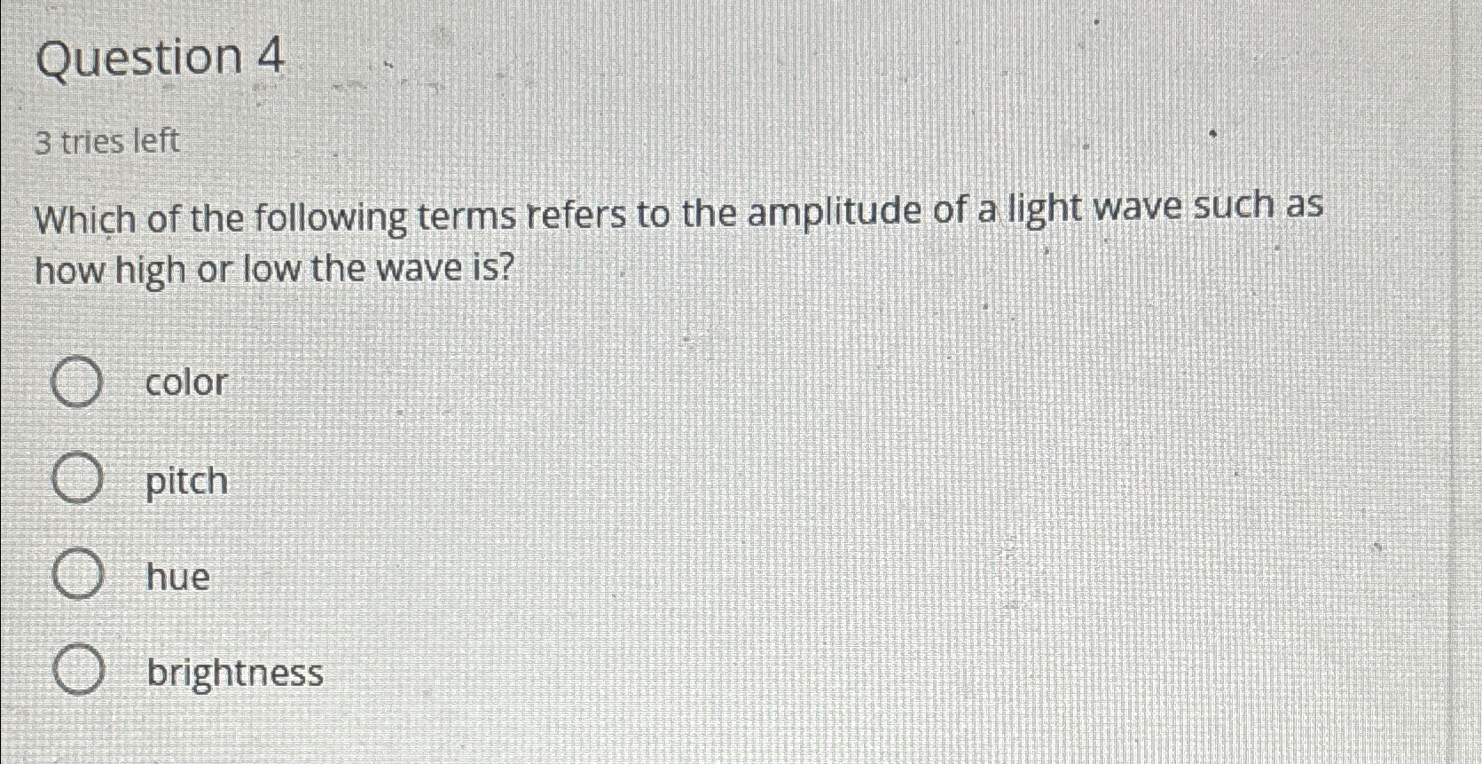 Solved Question 43 ﻿tries leftWhich of the following terms | Chegg.com