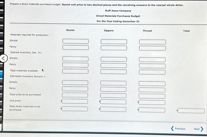 Ruff Jeans Company produces two different types of | Chegg.com