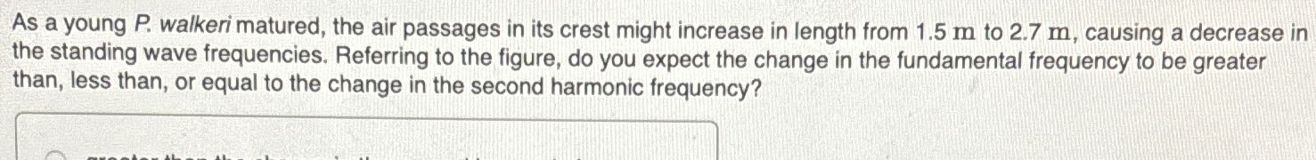 Solved As a young P. ﻿walkeri matured, the air passages in | Chegg.com
