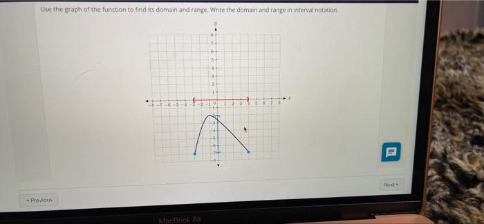 Solved use the graph of the function to find its domain and | Chegg.com