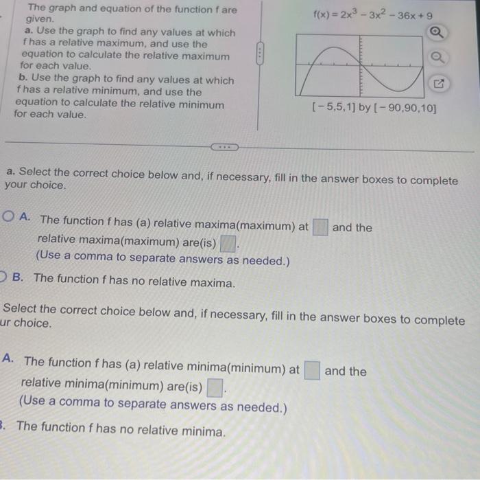 Solved The graph and equation of the function f are given. | Chegg.com