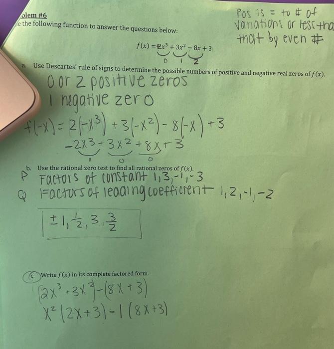 Solved complete problem 6, i want to verify everything and | Chegg.com