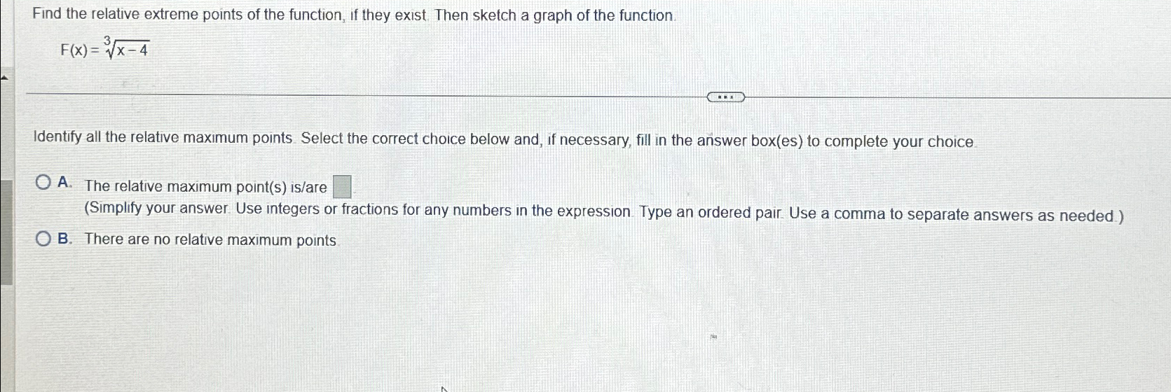 Solved Find the relative extreme points of the function, if | Chegg.com