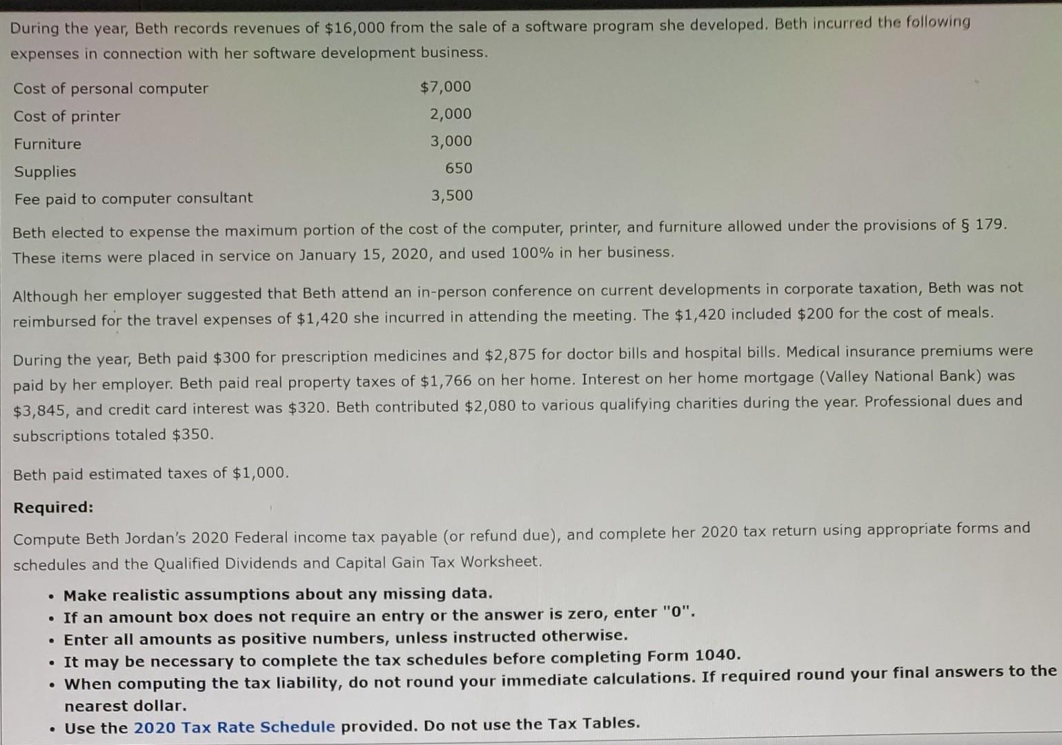 Solved Beth R. Jordan lives at 2322 Skyview Road, Mesa, AZ | Chegg.com