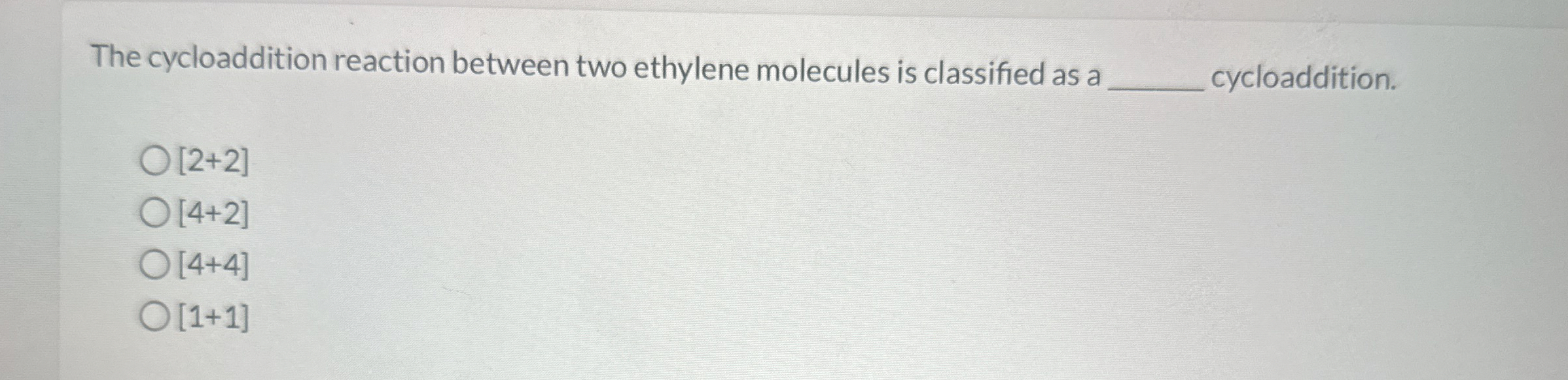 Solved The cycloaddition reaction between two ethylene | Chegg.com