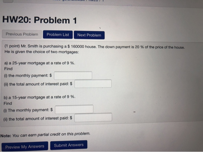 Solved HW20: Problem 1 Previous Problem Problem List Next | Chegg.com