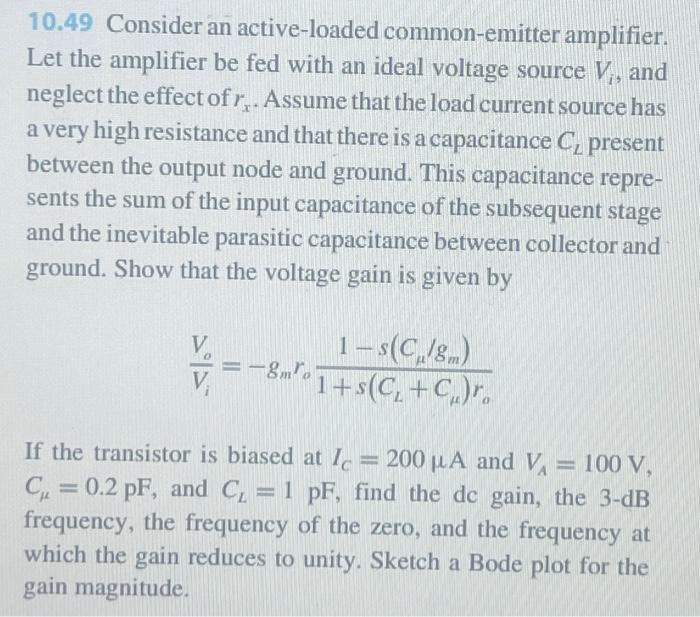10.43 Use Miller's theorem to investigate the | Chegg.com