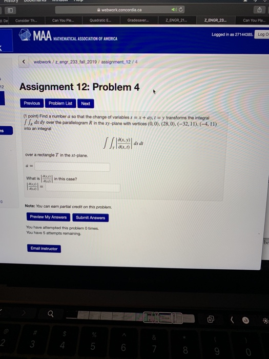 Solved webwork.concordia.ca De consider Th. Can You Pl... | Chegg.com