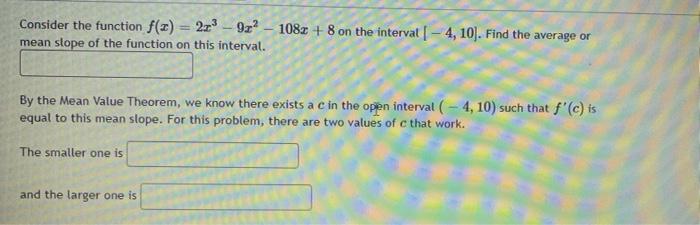 Solved Consider the function f(2) 2r3 - 922 - 1082 +8 on the | Chegg.com