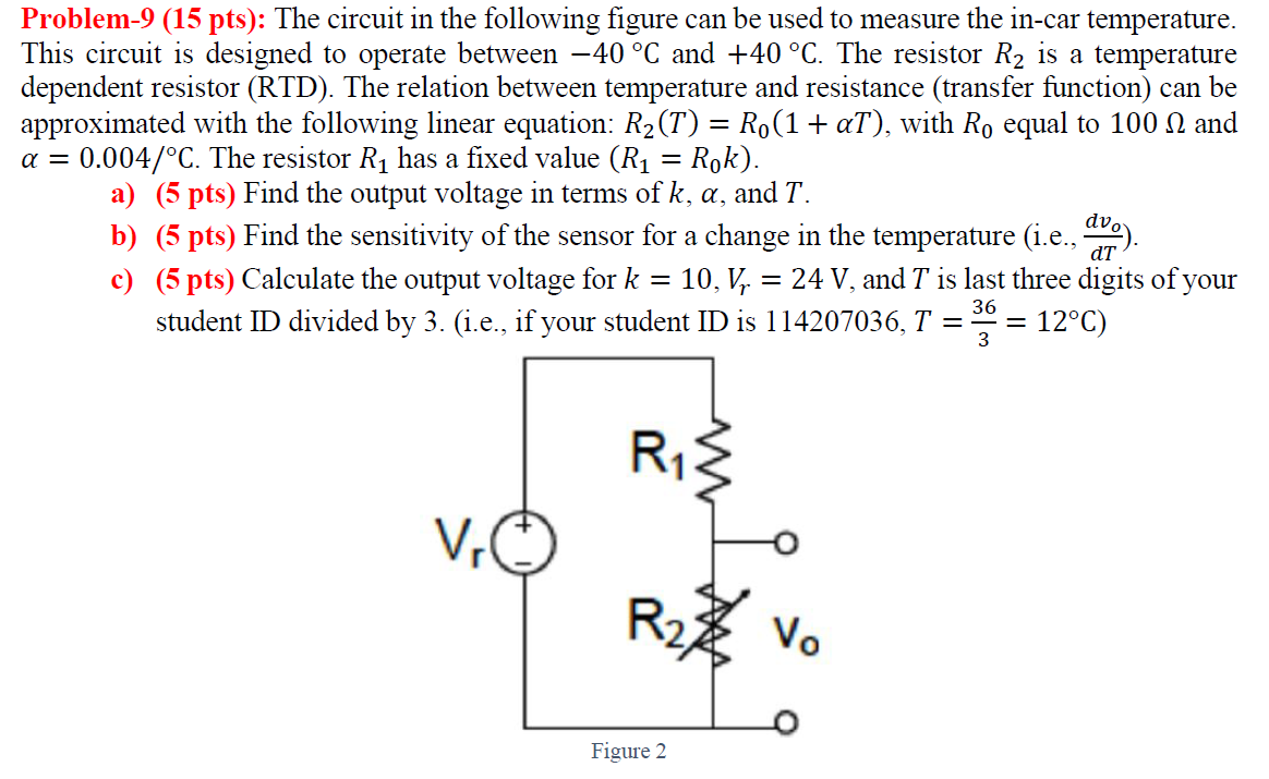 [Solved]: Problem-9 (15 pts): The circuit in the following