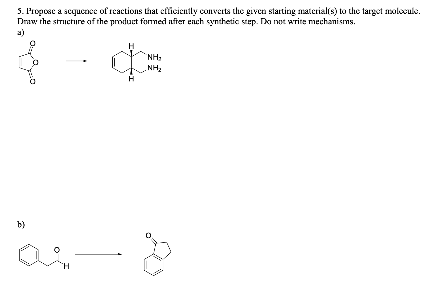 Solved Propose a sequence of reactions that efficiently | Chegg.com